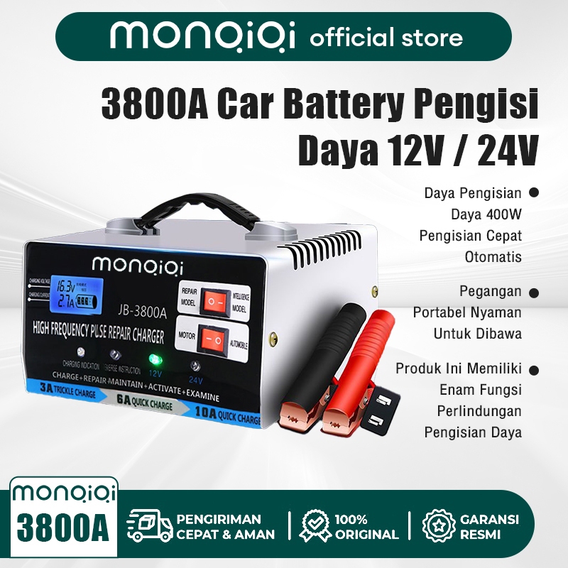 Jual Monqiqi 3800A Car Battery Charger Pengisi Daya Aki Mobil 12 / 24V ...