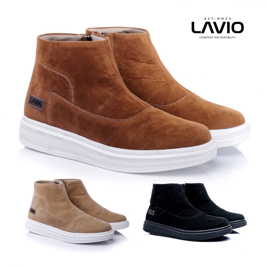 Jual Lavio Sepatu Sneakers Boots Wanita Cewe Zipper sleting Keren Korea ...