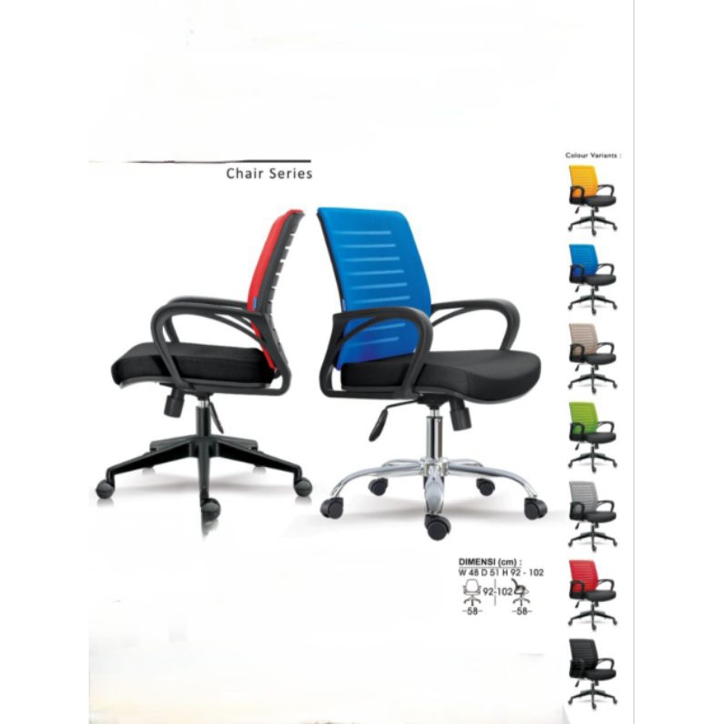 Jual kursi kantor office chair kursi staff roda | Shopee Indonesia