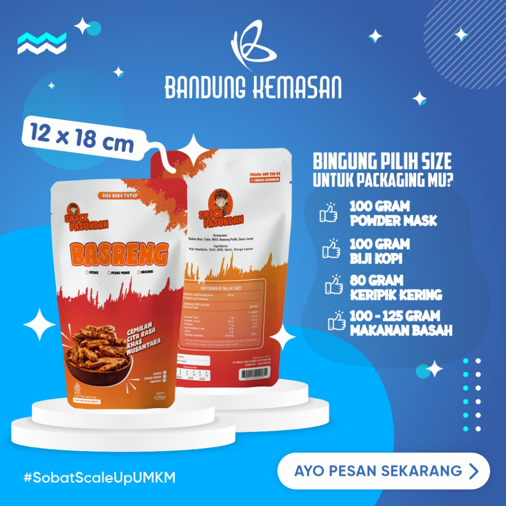 Jual Custom Cetak Kemasan Standing Pouch Makanan Unik Plastik Ziplock ...