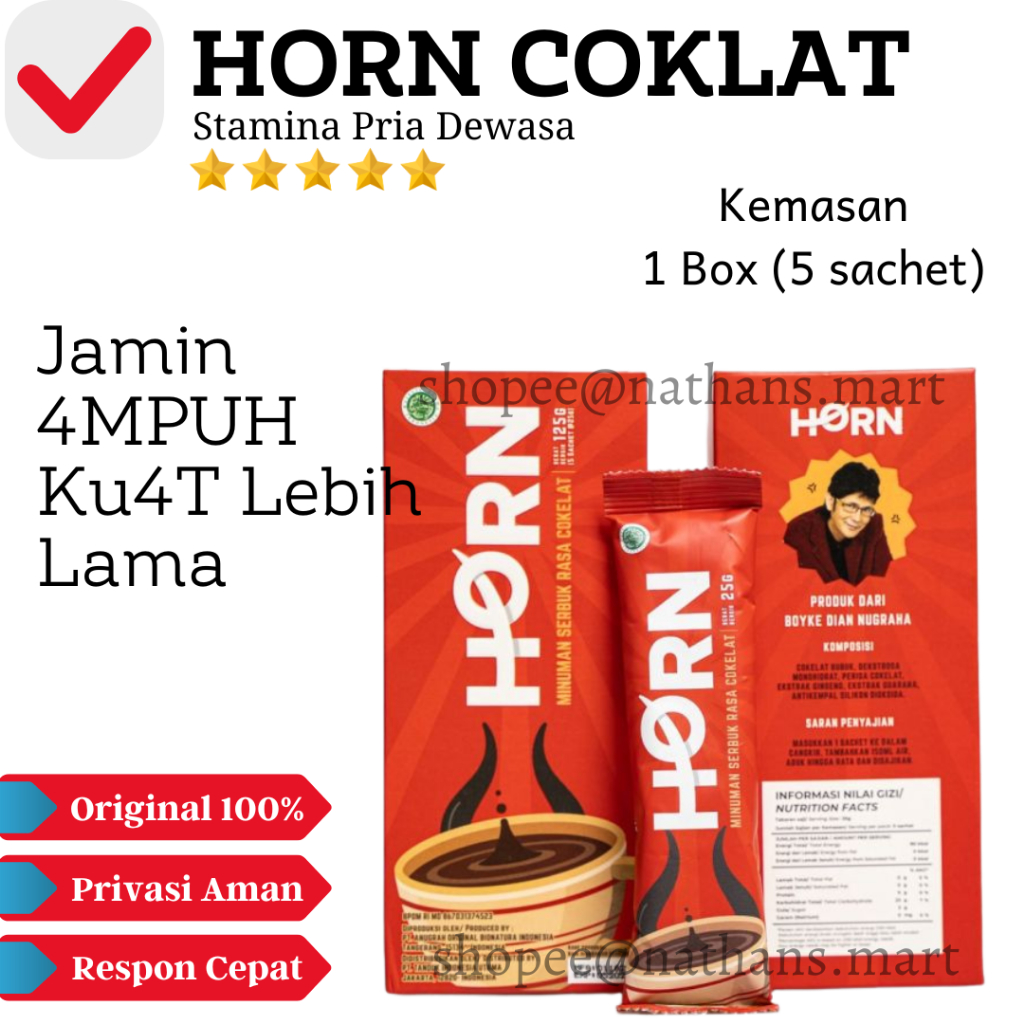 Jual HORN dr Boyke - Minuman Coklat Isi 5 Sachet (BOX) | Shopee Indonesia