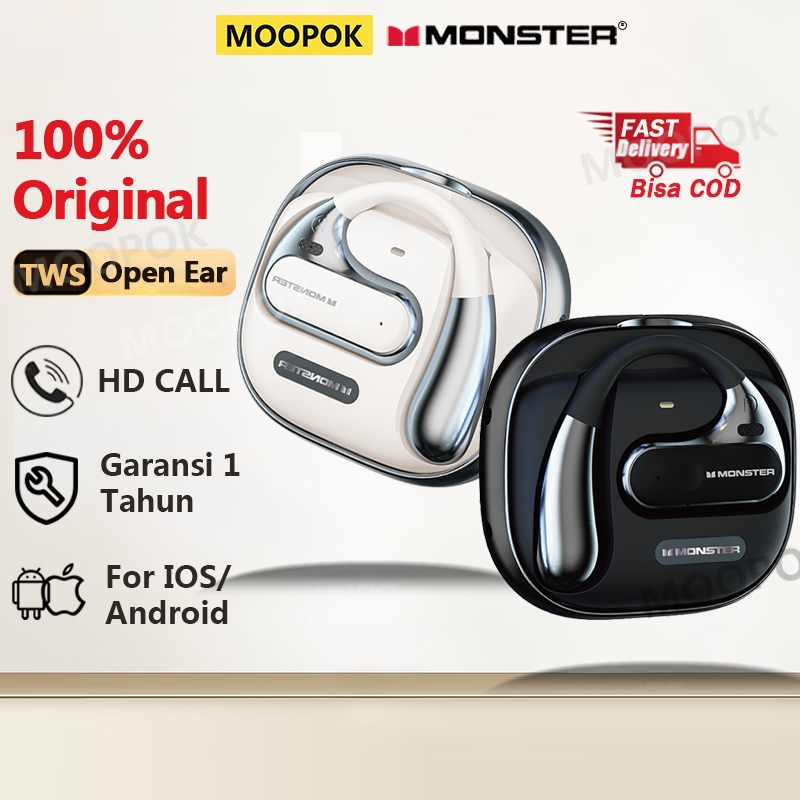 Jual MOOPOK x Monster AC320 OWS Open-Ear Earphone Bone Conduction ...