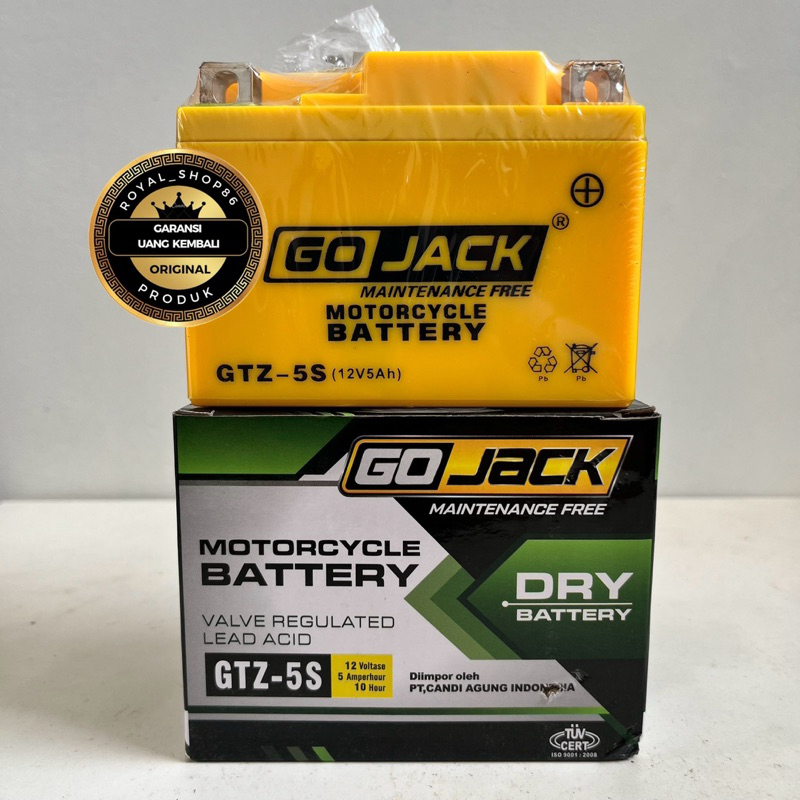Jual AKI GOJACK GTZ-5S GoJack Accu GTZ-5S (Go-Jack) ORIGINAL AKI MOTOR MATIC BEBEK | Shopee ...