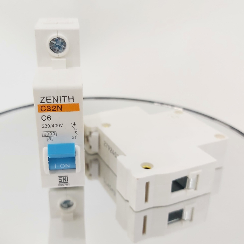 Jual MCB LISTRIK ZENITH 1P 6A / MINI CIRCUIT BREAKER 6 AMPERE 1P 1POLE ...