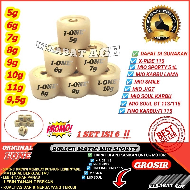 Jual ROLLER ROLER LOLER RACING ( M ) Mio sporty Smile Karbu J Xride 115 Fino 110 Nuvo 5 6 7 8 9 ...