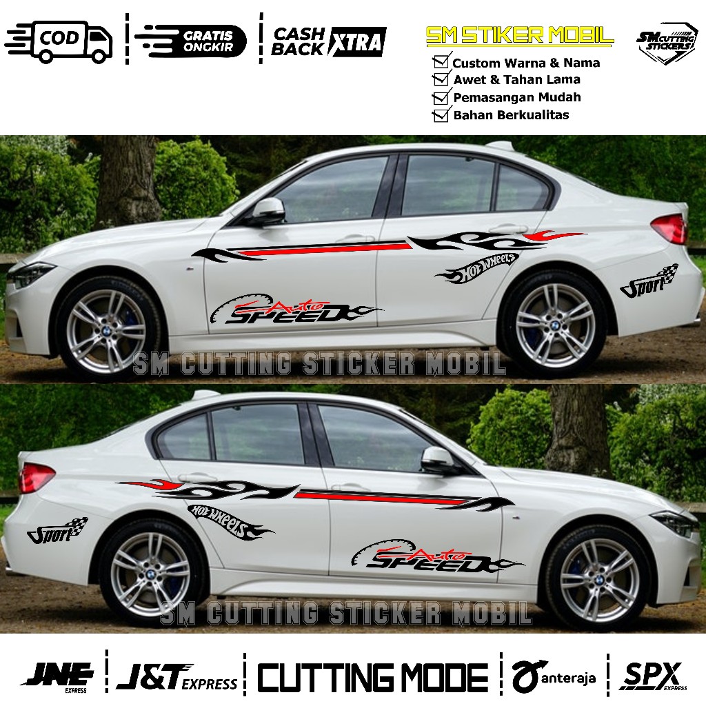 Jual Stiker Mobil Terbaru Stiker Cutting mobil BMW,SEDAN List Stiker ...
