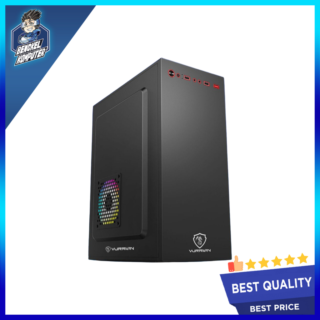 Jual CASING PC VURRION MICRO CASE BLACK KR20 OFFICE PRO + PSU 500W ...