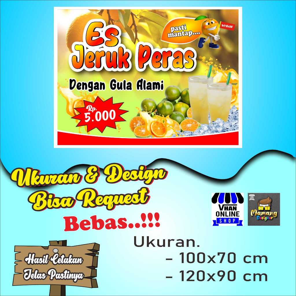 Jual Banner, MMT, Spanduk Es Jeruk Peras, Jus Jeruk Bisa Custom ...