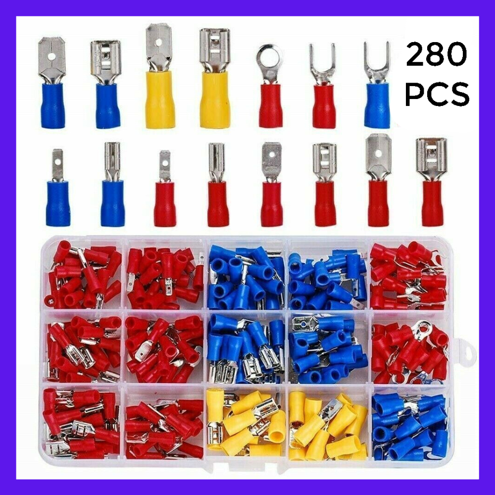 Jual Skun Terminal Gepeng Insulated Connector Male Female 280 PCS SKUN ...