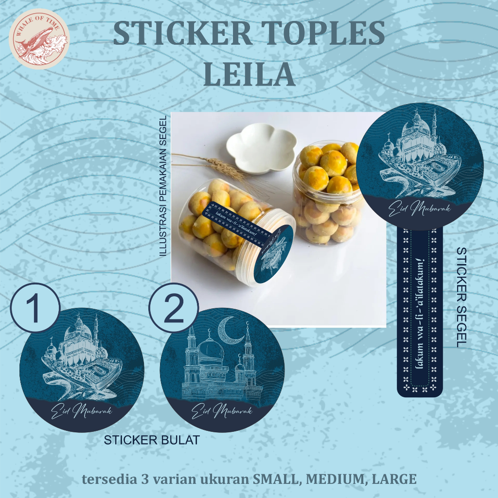 Jual ( ISI 6 PCS ) LEILA SERIES - sticker lebaran label idul fitri ...