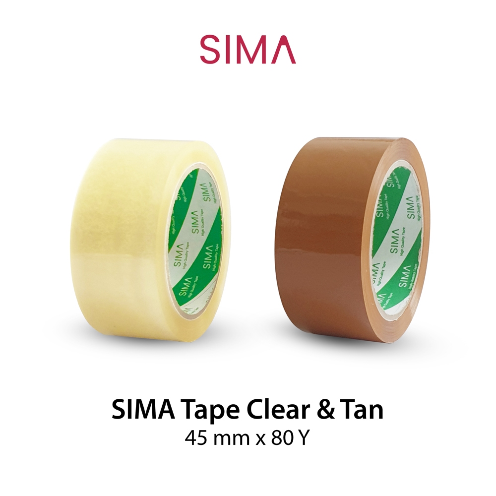 Jual LAKBAN OPP SIMA 45 mm x 80 Yards Bening Coklat Core Hijau Selotip ...