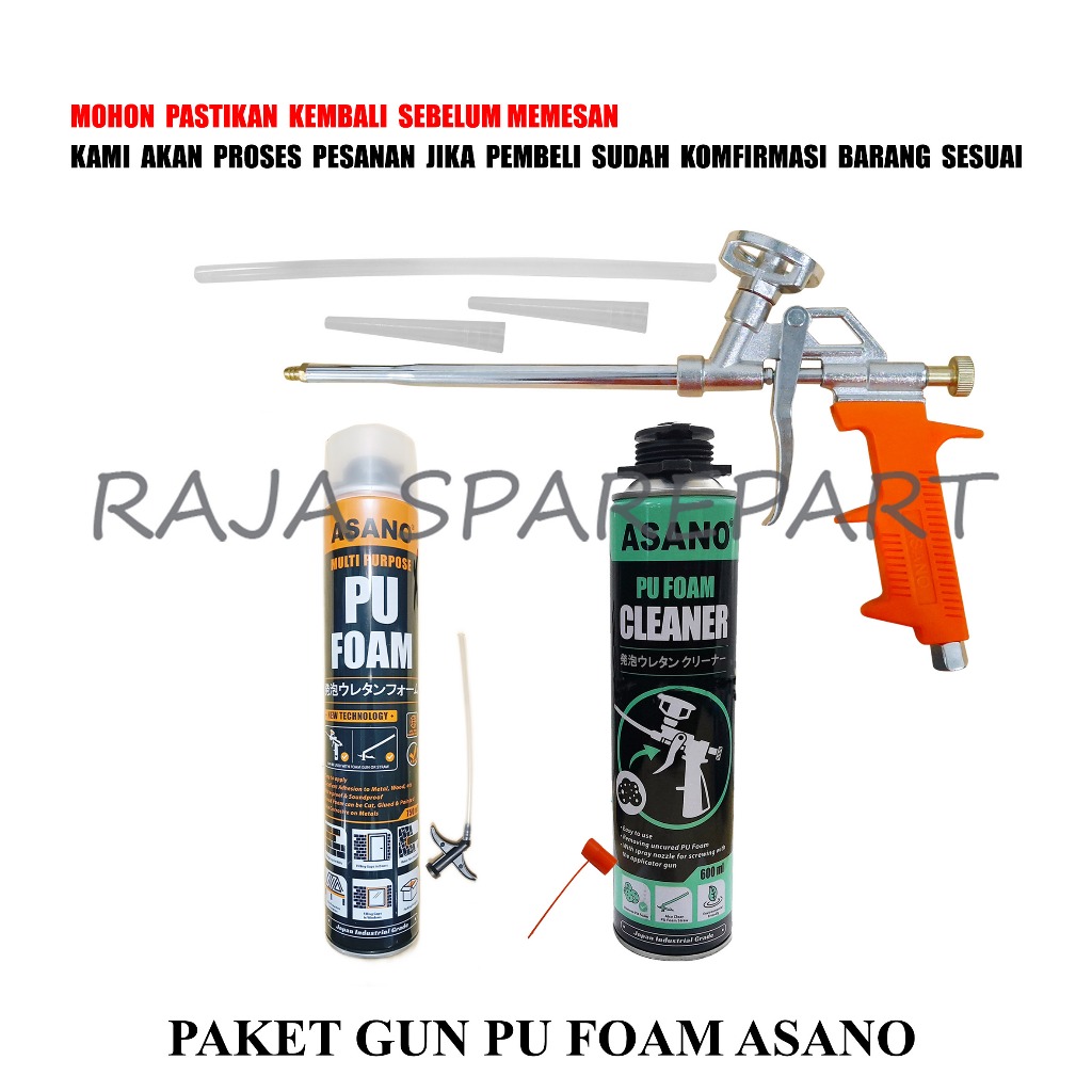 Jual [PROMO] HEMAT/PAKET GUN PU FOAM ASANO/SPRAYER GUN/PU FOAM SEALANT ...