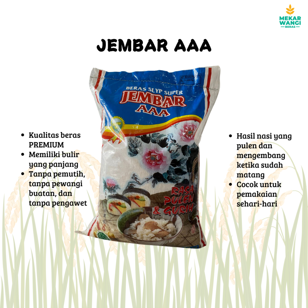 Jual BERAS JEMBAR AAA 10kg | Shopee Indonesia