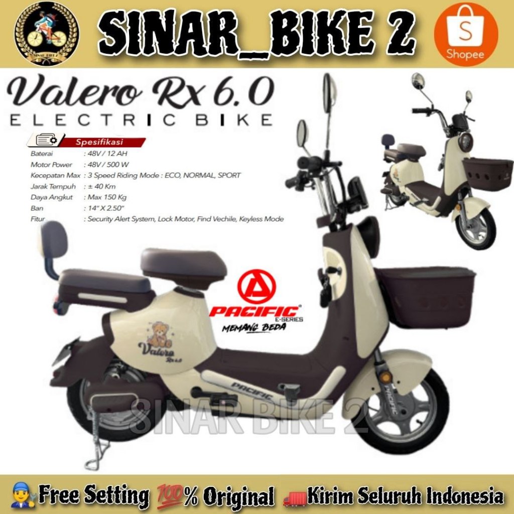Jual Sepeda Listrik PACIFIC VALERO RX 6.0 // VALERO RX 7.0 500 Watt ...