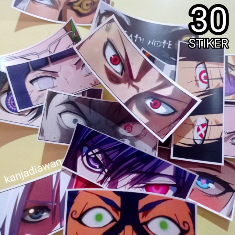 Jual Stiker Anime Eyes 30pcs Sticker Mata Anime | Shopee Indonesia