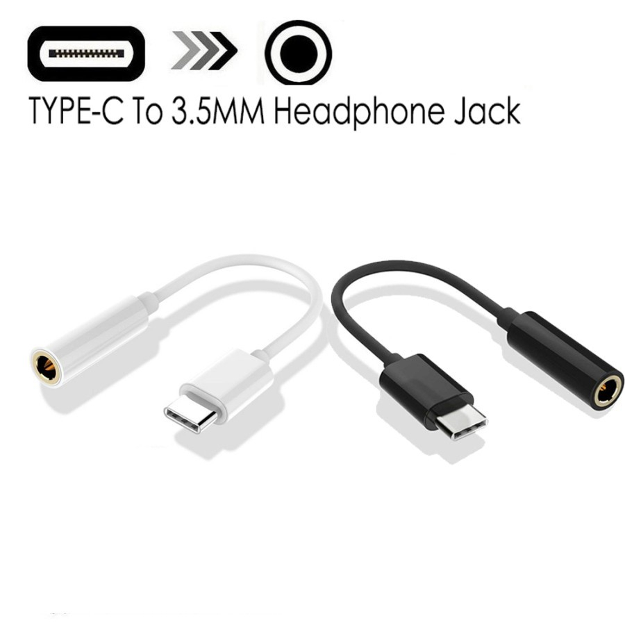 Jual USB Type C to 3.5mm Kabel AUX Adapter Audio Stereo Headphone Jack ...