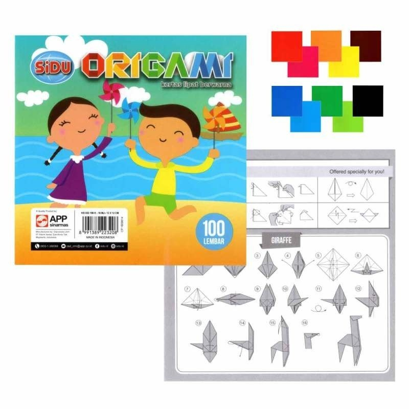 Jual SIDU ORIGAMI KERTAS LIPAT ISI 25 LEMBAR UKURAN 12CM X 12CM / 14CM ...