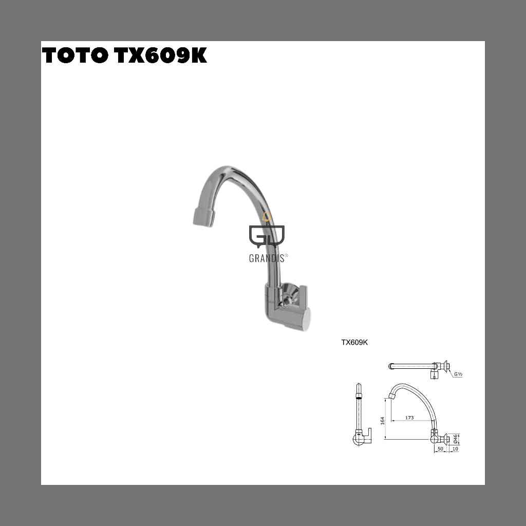 Jual Kran Dapur TOTO TX609K / T 609 K Keran Cuci Piring Angsa Cold Only Sink | Shopee Indonesia