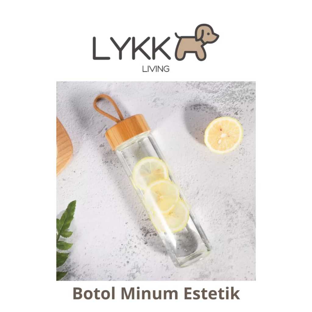 Jual Botol Minum Estetik Tutup Bambu - Aesthetic Water Bottles With ...