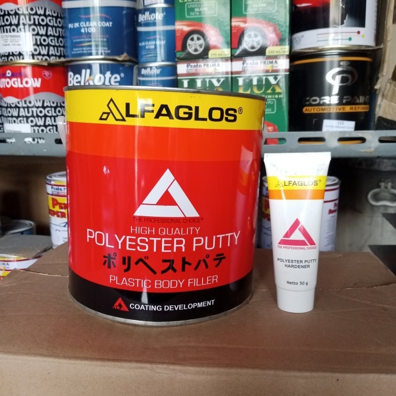 Jual DEMPUL ALFAGLOS POLYESTER PUTTY KEMASAN 3KG | Shopee Indonesia