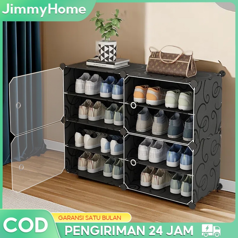 Jual Rak Sepatu Susun Tertutup Tempat Sepatu Lemari Sepatu Kotak Sepatu ...