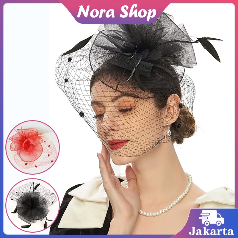 Jual Jepit Jala Fascinator Topi Jaring Hiasan Rambut Kepala Untuk Pesta ...