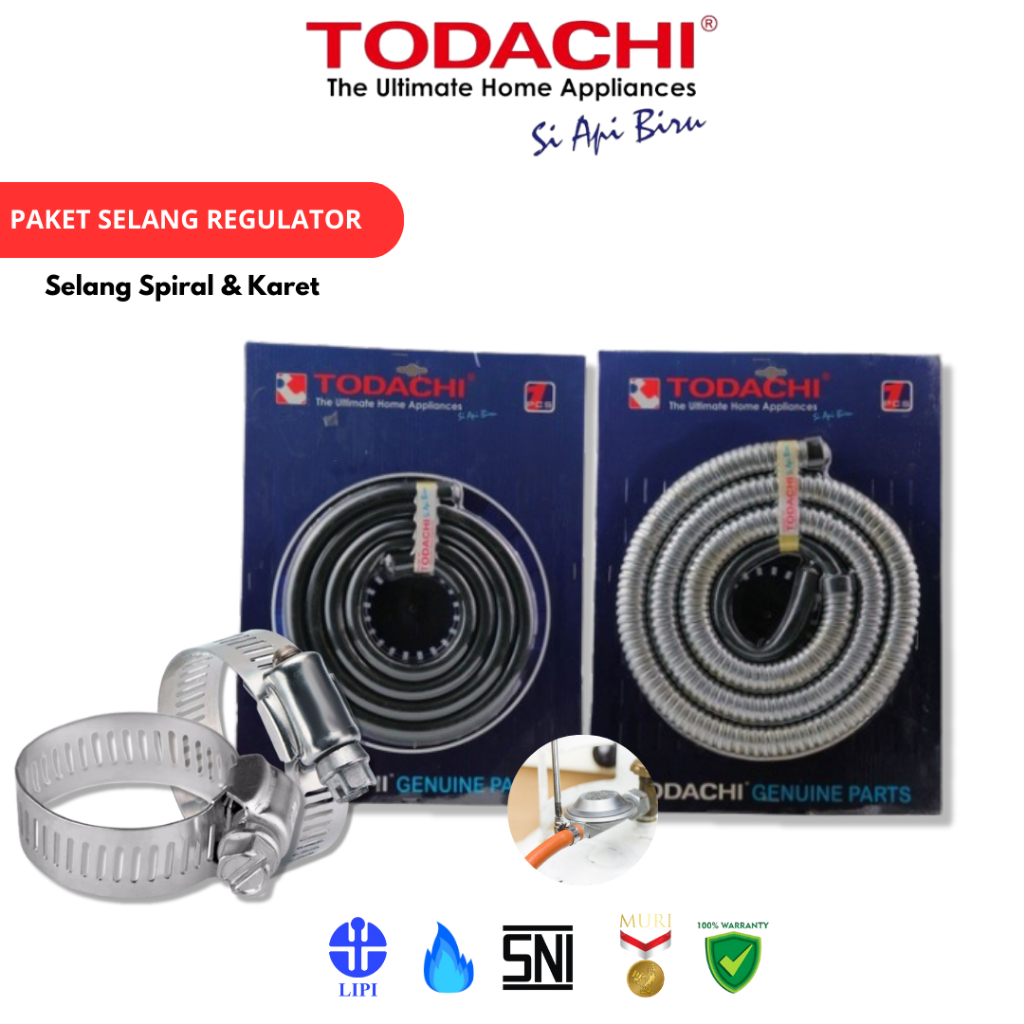 Jual Todachi Paket Selang Regulator + Klem selang regulator gas LPG ...