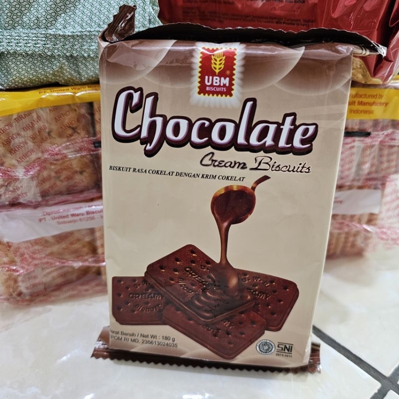 Jual UBM Chocolate Cream Biscuits 180GR | Shopee Indonesia