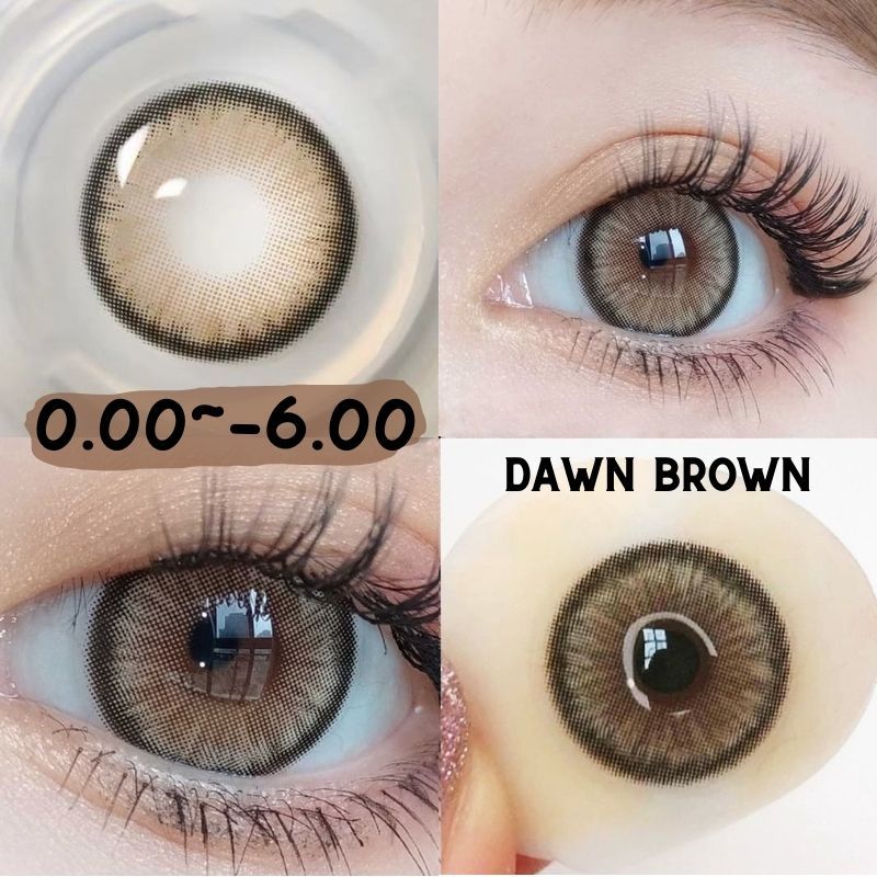 Jual [0.00~--6.00]mysticeyes softlens Dawn series Brown colored lens 14 ...