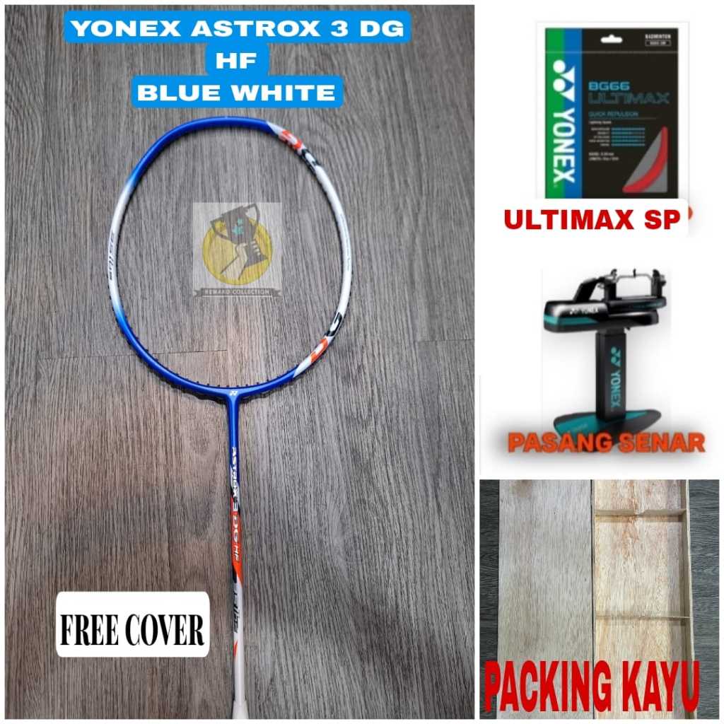 Jual Terbaru!! Raket Badminton Astrox 3 DG HF 3DG HF 3DGHF Blue White | Shopee Indonesia