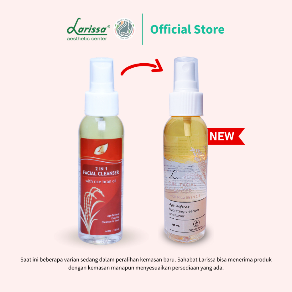 Jual Larissa 2in1 Facial Cleanser Rice Bran Series | Shopee Indonesia