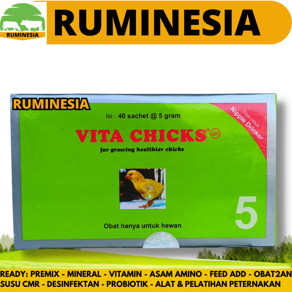 Jual VITA CHICKS 5 GRAM 1 BOX (40SACHET) - Vitamin Pertumbuhan Anak ...