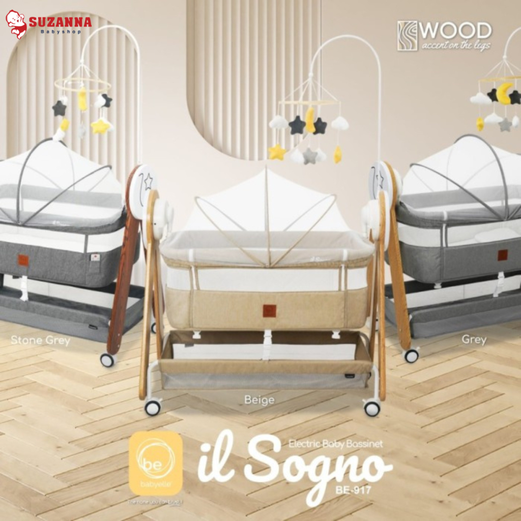 Jual BabyElle 3in1 Baby Bed IL SOGNO / BE917 / Baby Elle Bassinet ...