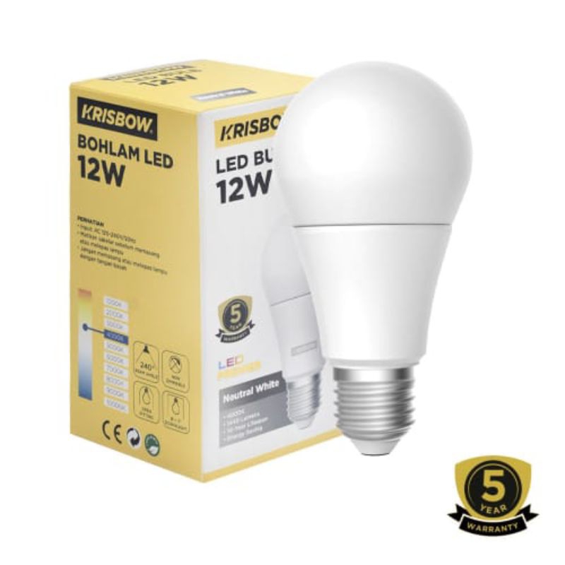 Jual Krisbow Premieri Bohlam Led 12 Watt - Natural | Shopee Indonesia