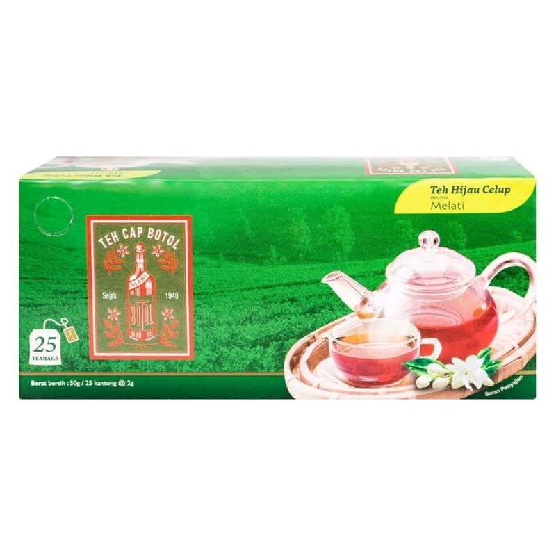Jual Teh Celup Cap Botol Isi 25S Wangi Melati - Teh Cap Botol 1 Box isi ...