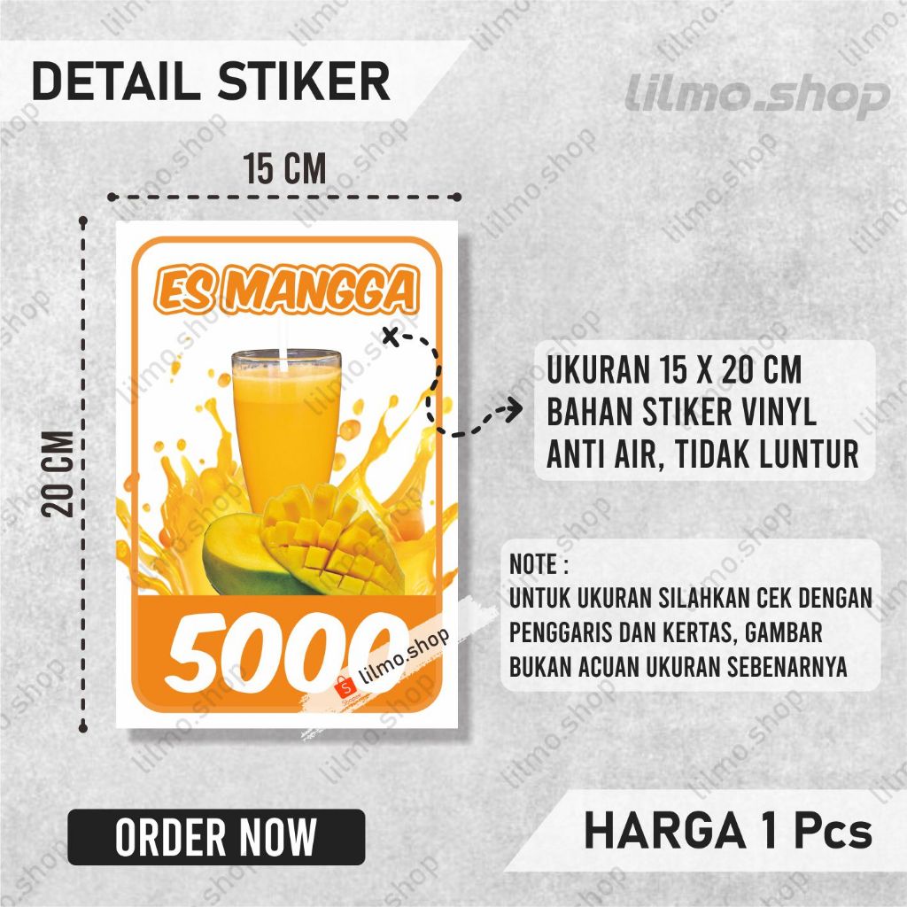Jual Stiker Es Akuarium, Stiker Es Buah, Stiker Es, Stiker Vinyl Anti ...
