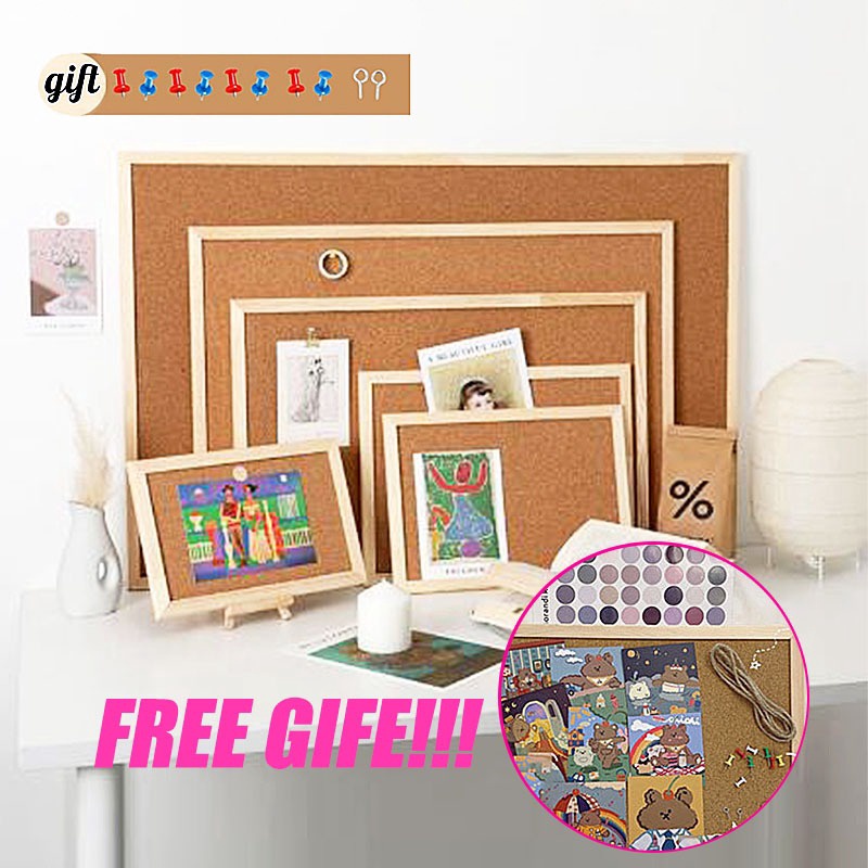 Jual ProdukMessage Board Cork Board Vision Board Mading Kamar Pin Board ...