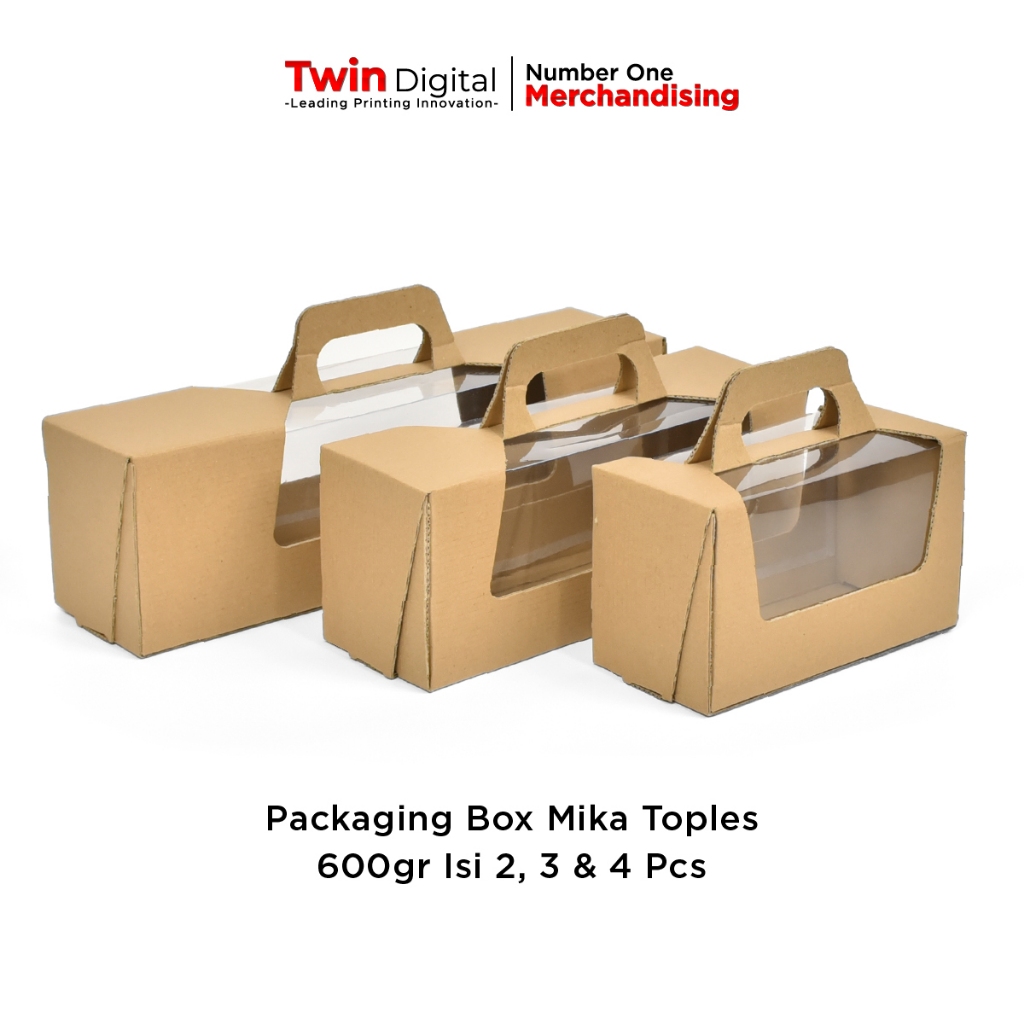 Jual Twindigital Packaging Box Kardus + Mika Toples Jar 600gr Muat 2 ...