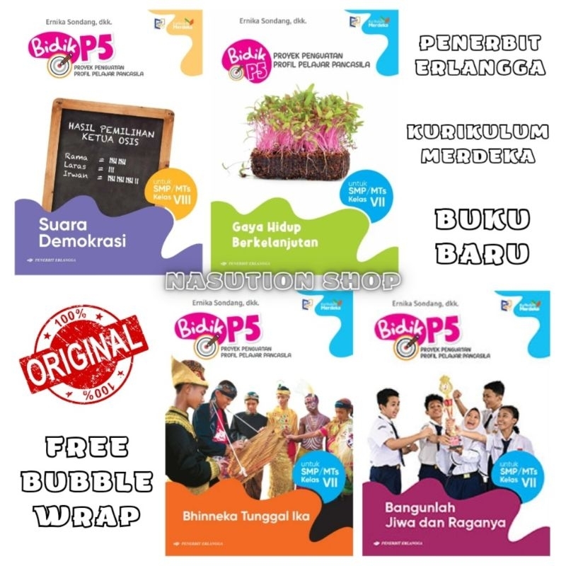 Jual Buku Bidik P5 Kelas 1 / 7 SMP Erlangga Proyek Penguatan Profil ...
