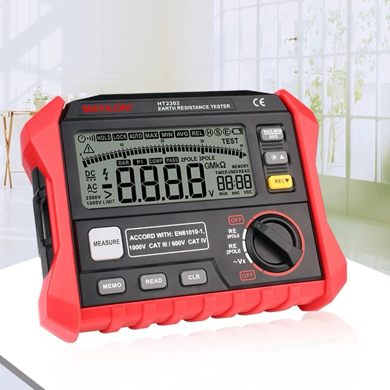Jual HT2302 Multifunction Earth Resistance Tester Digital Display ...