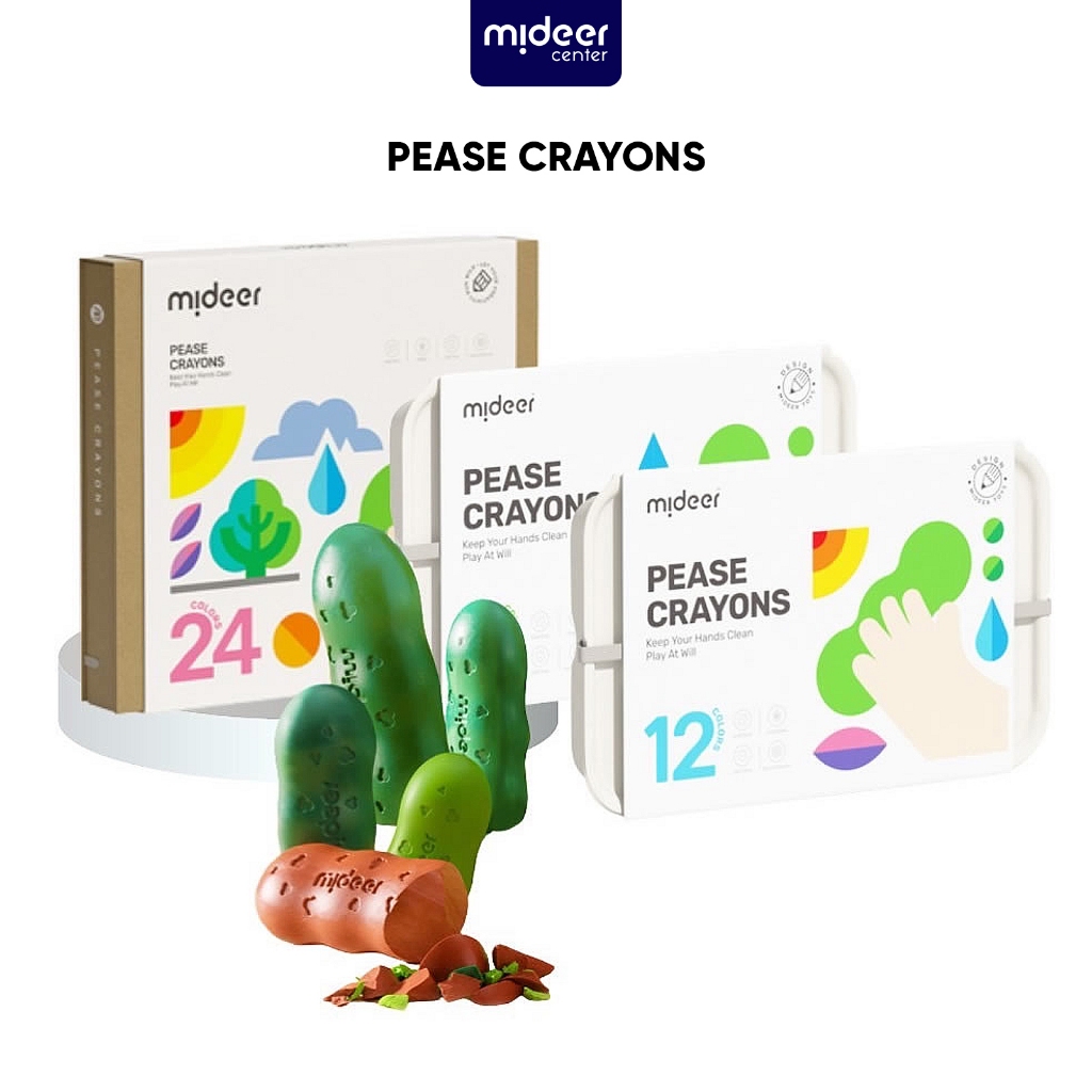 Jual Mideer MD6219 Pease Crayon Natural Beeswax Based Krayon 8 12 24 ...