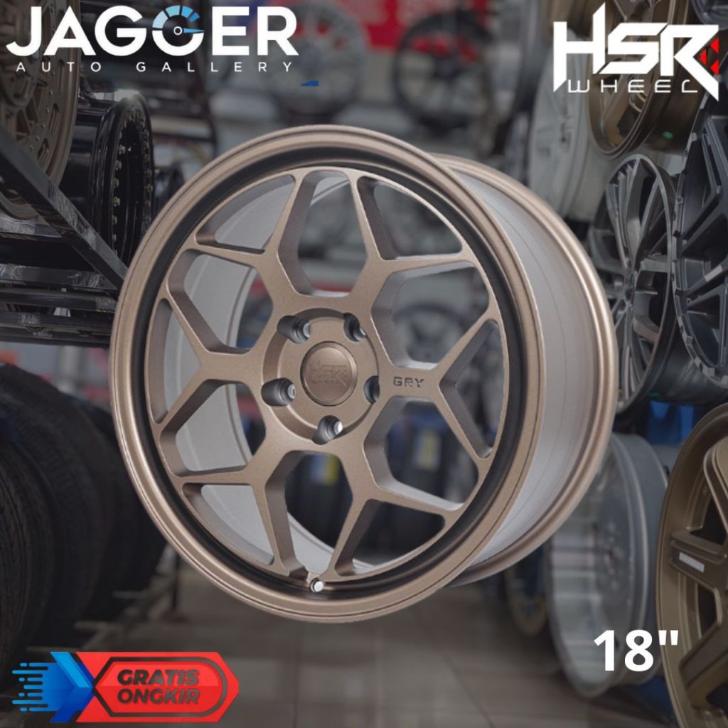 Jual velg mobil racing murah r18 buat inova,rush,xpander, dll. HSR GRY ...