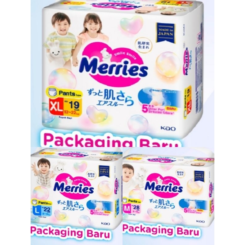 Jual Merries Premium Pants M 28 M28 L 22 L22 XL 19 XL19 Merries Popok ...
