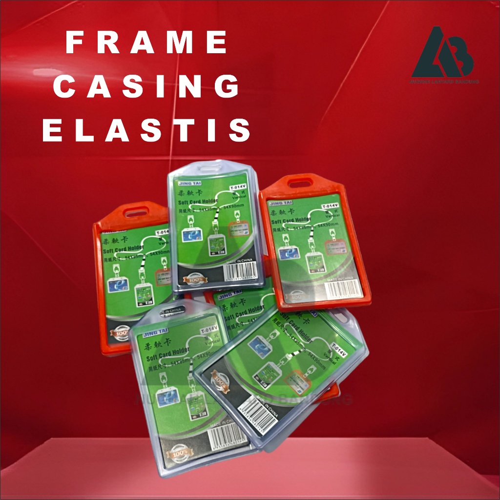 Jual Frame Casing Tempat ID Card Holder Elastis Bening Potrait 1 muka ...