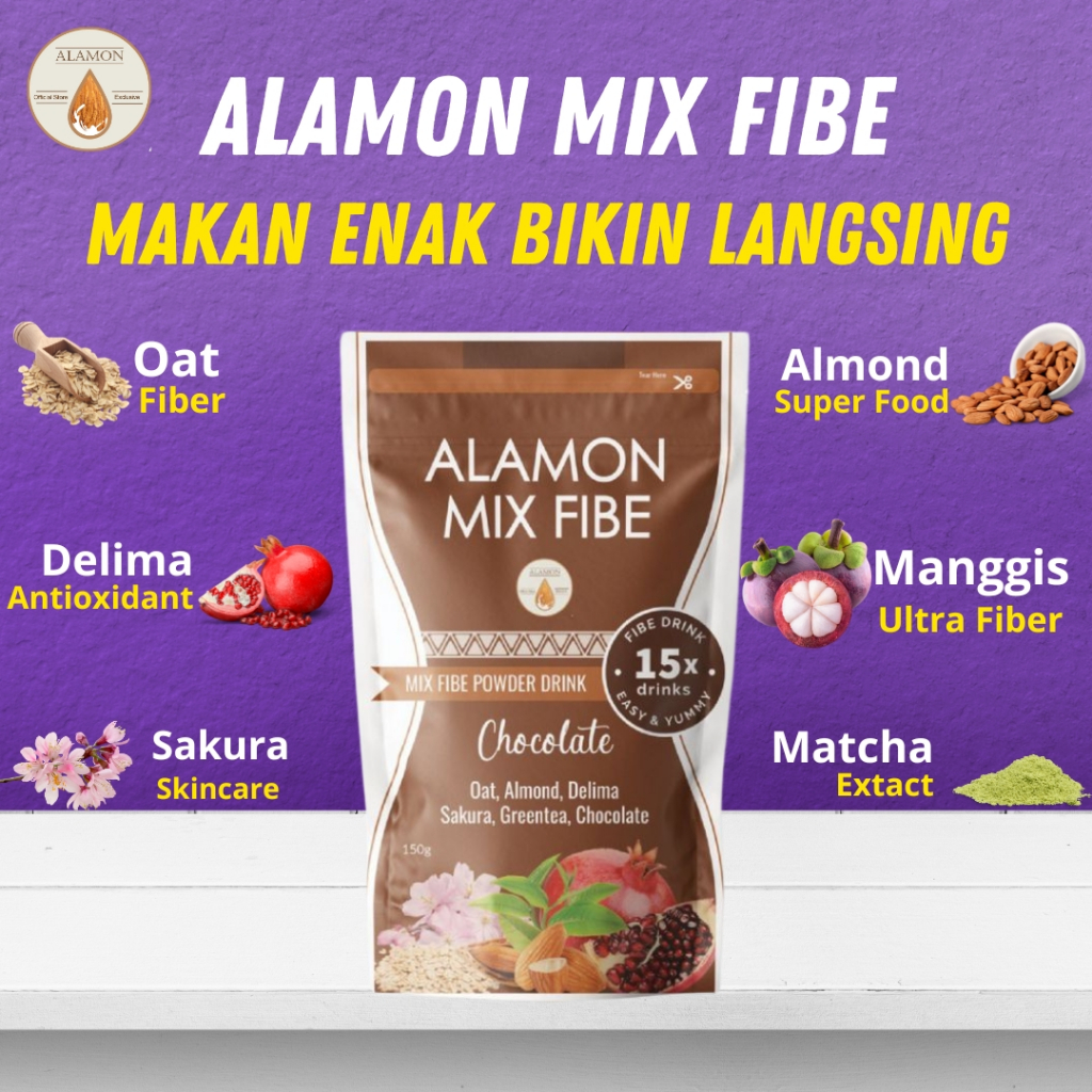 Jual Alamon FIBE / 15x Drinks / Ingredients Premium / Alamon MIX FIBE / Membantu Mengurangi ...