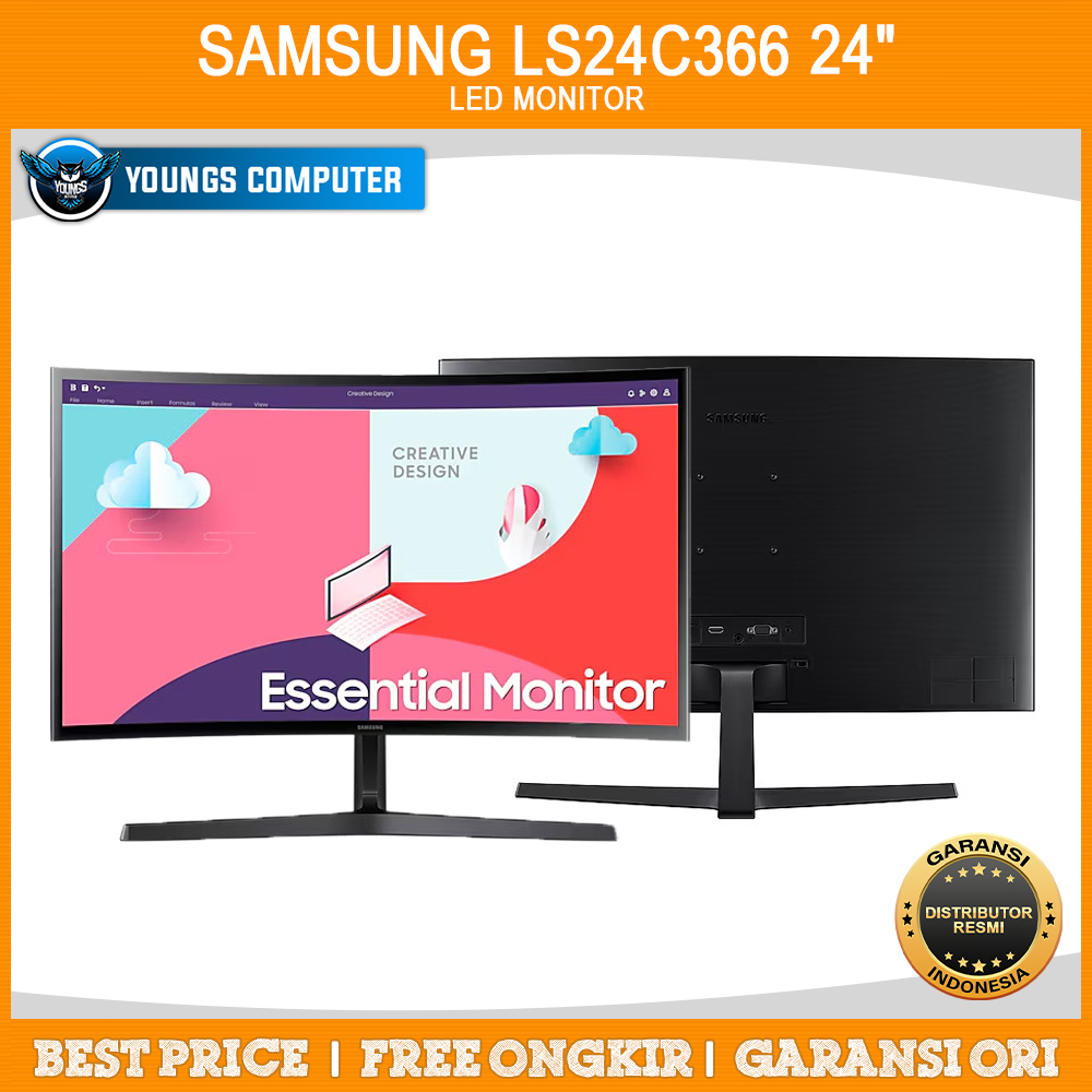 Jual LED SAMSUNG S24C366 24" Curved FHD FreeSync S36C LS24C366 Monitor ...