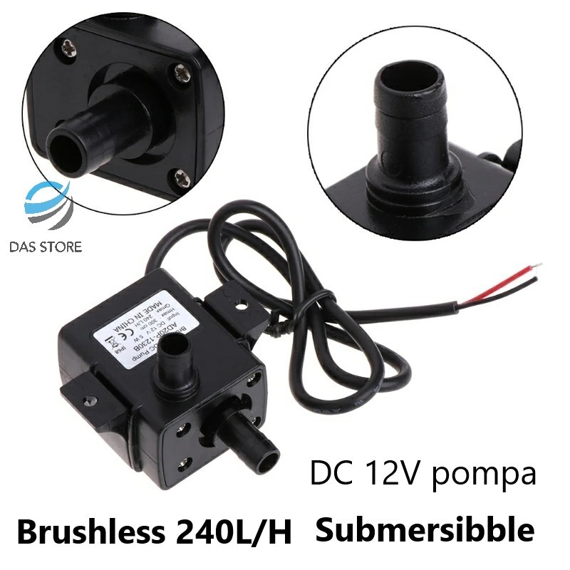 Jual POMPA DC Air Celup Mini Submersible Water Pump DC 12V 240 L/H ...