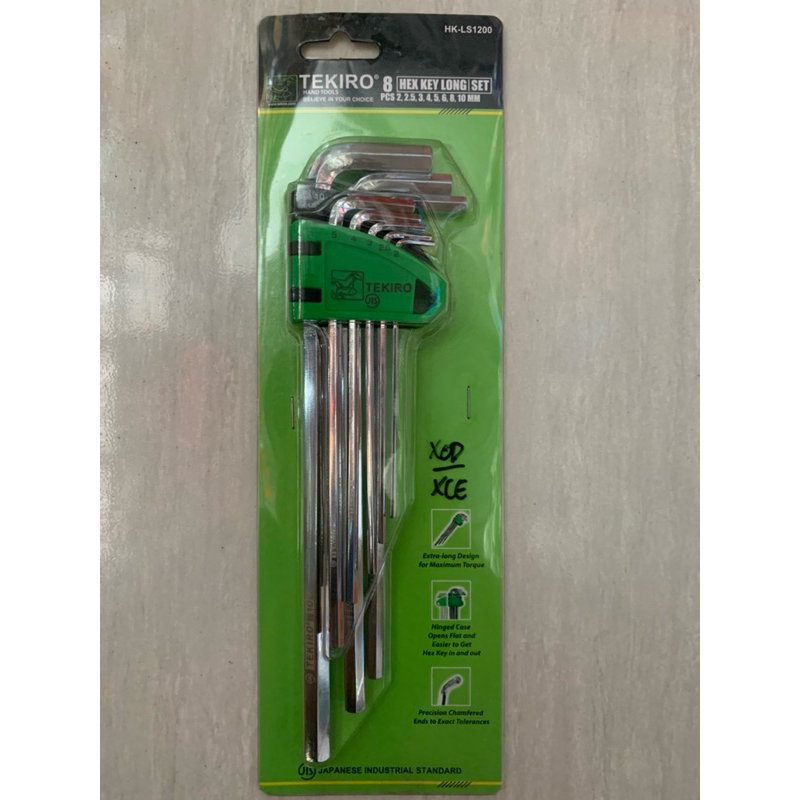 Jual TEKIRO KUNCI L SET PANJANG ISI 8pcs MM | KUNCI L SET PANJANG ...