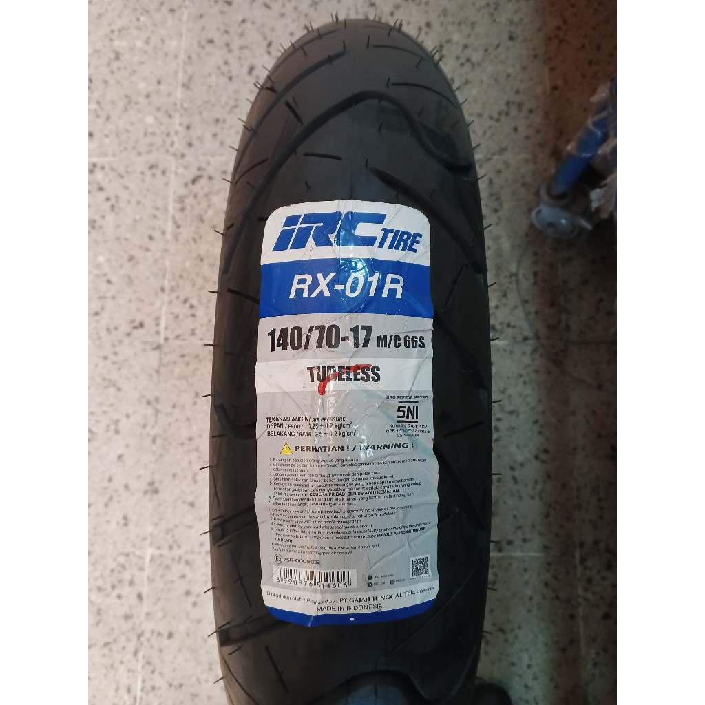 Jual Ban Motor IRC 140/70 -17 RX-01, GP-211R TUBLESS | Shopee Indonesia