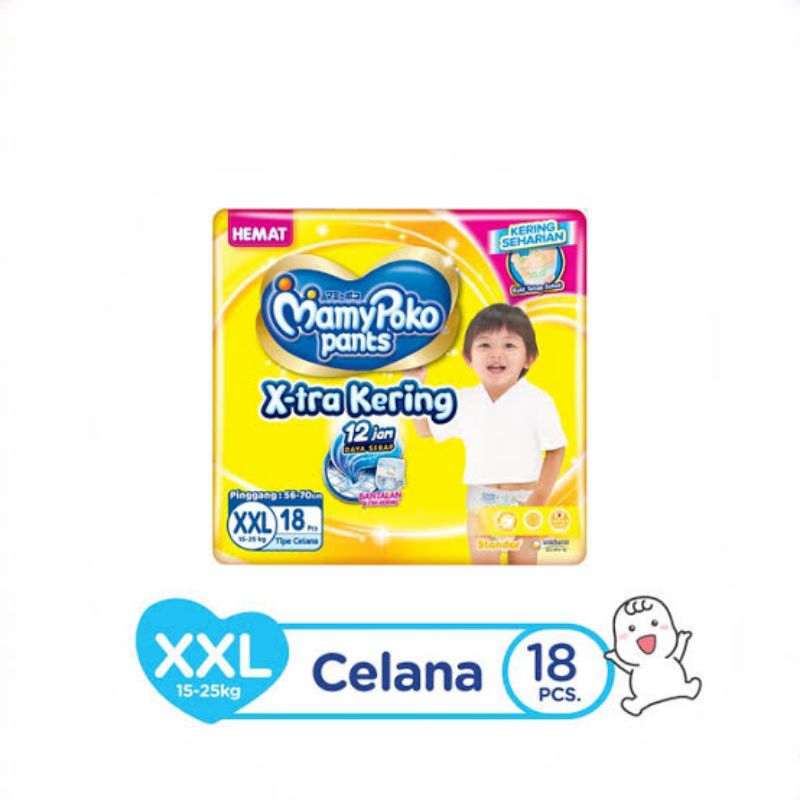 Jual Mamy Poko Mamypoko XXL 18 Xtra Kering | Shopee Indonesia